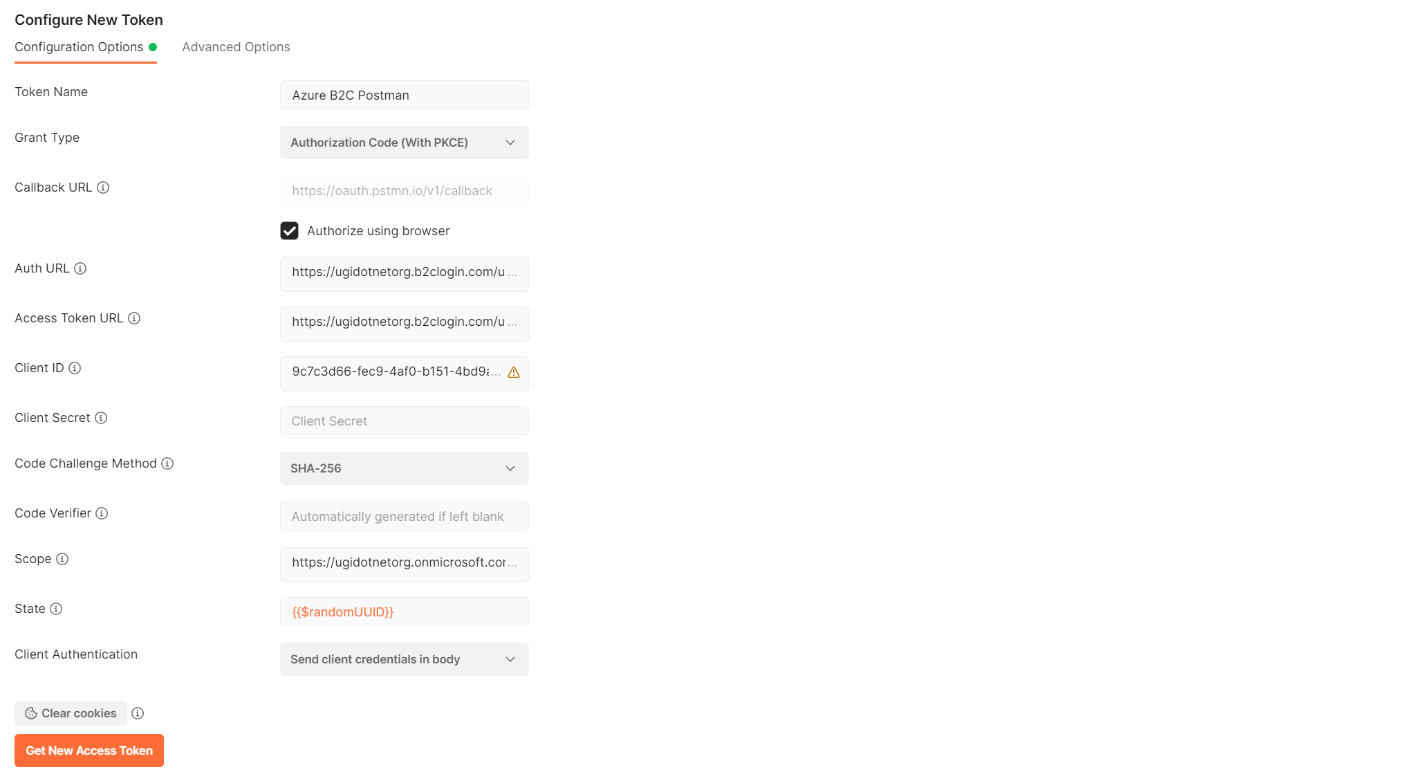 Utilizzare Postman per testare API protette da Azure AD B2C - UGIdotNET